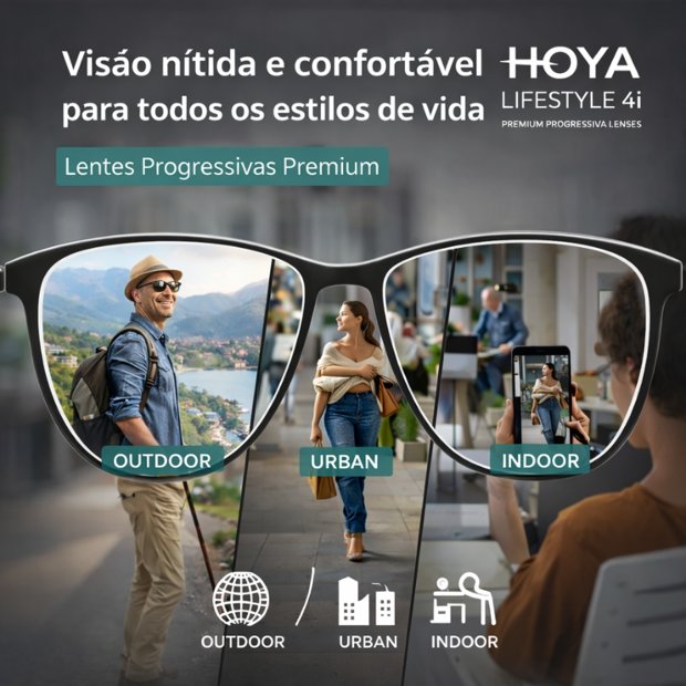 Multifocal Hoya Lifestyle 4i 1.50 Antirreflexo No-Risk BlueControl ...