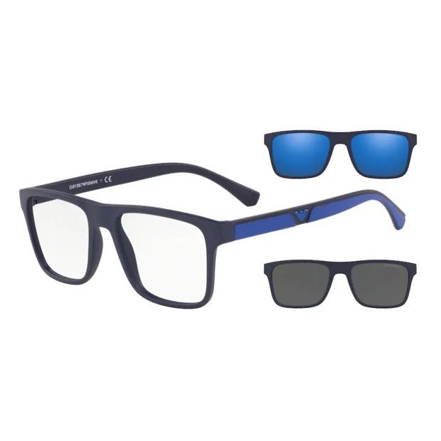 Óculos de Grau Masculino Clipon Empório Armani EA4115 Azul | Univisão Ótica
