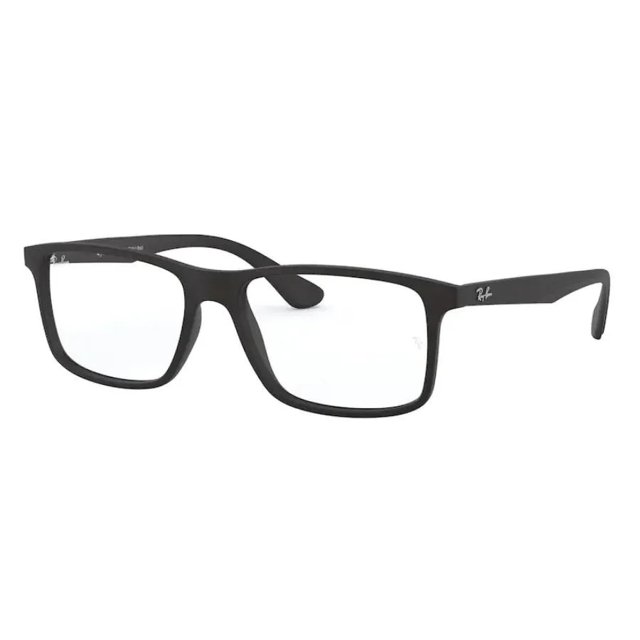 Óculos de Grau Ray Ban Masculino Retangular RX7120L Preto Fosco ...