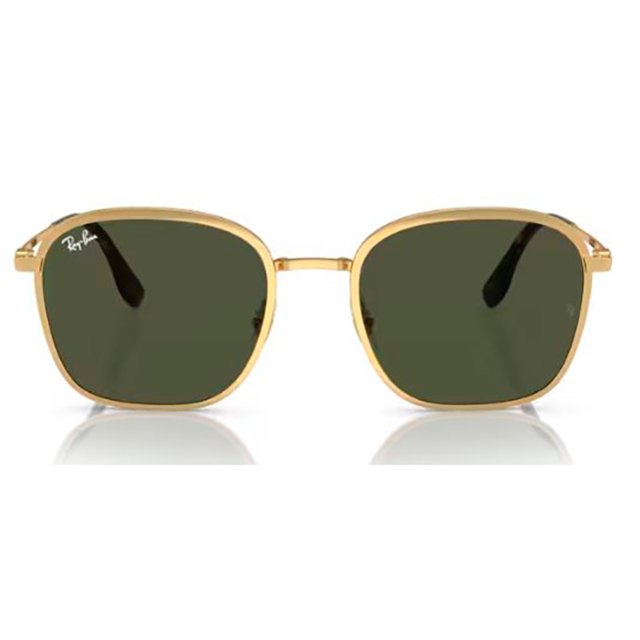 Óculos de Sol Ray Ban RB3720 Dourado com Verde Quadrado | Ótica Univisão