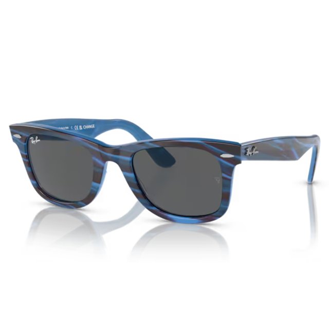 Óculos de Sol RayBan Wayfarer Change RB2140 Azul Fotocromático ...