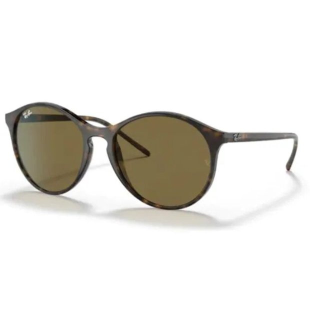 Óculos de Sol Ray Ban Marrom Tartaruga RB4371 Feminino Redondo ...