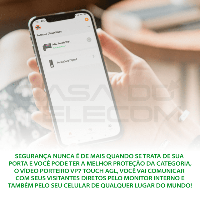 VÍDEO PORTEIRO AGL VP7 TOUCH WIFI | Casa do Telecom