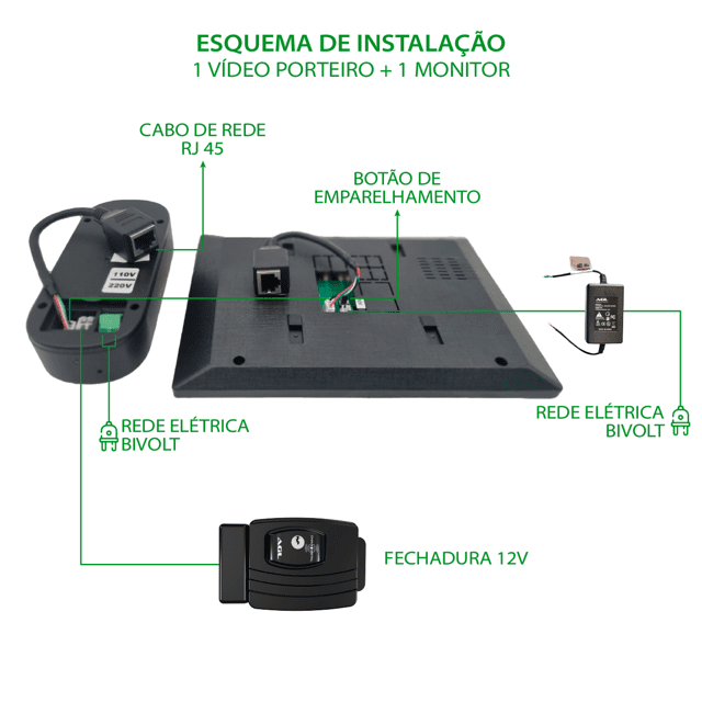 VIDEO PORTEIRO VP7 PLUS | Casa do Telecom