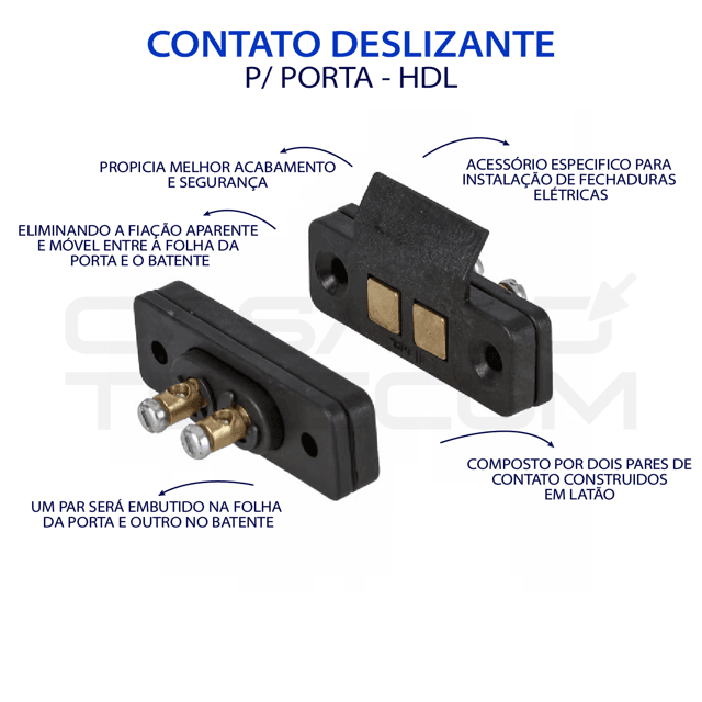 CONTATO DESLIZANTE P/ PORTA HDL | Casa do Telecom
