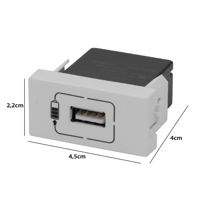MODULO TOMADA CARREGADOR USB 1500mA PIAL PLUS+ LEGRAND BRANCO - COD ...