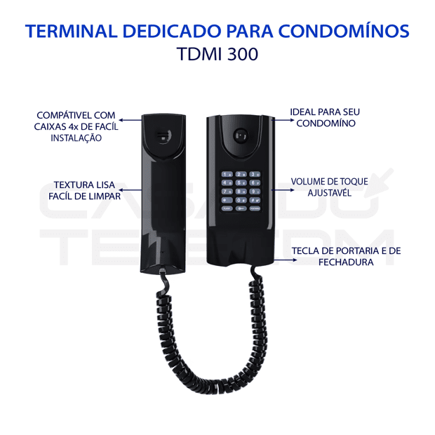 TERMINAL DEDICADO INTEL TDMI 300 COR PRETO | Casa do Telecom