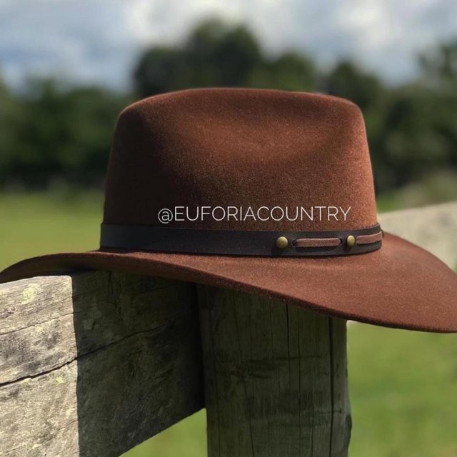 EC1249 - CHAPÉU GL ABA 9 CM - COR CHOCOLATE | Euforia Country