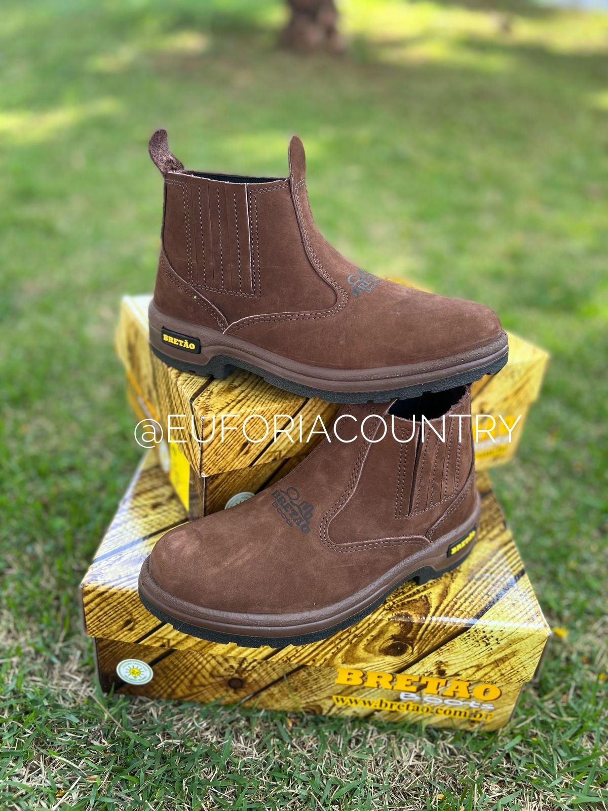 EC1228 - BOTINA BRETÃO CHOCOLATE TRADICIONAL | Euforia Country