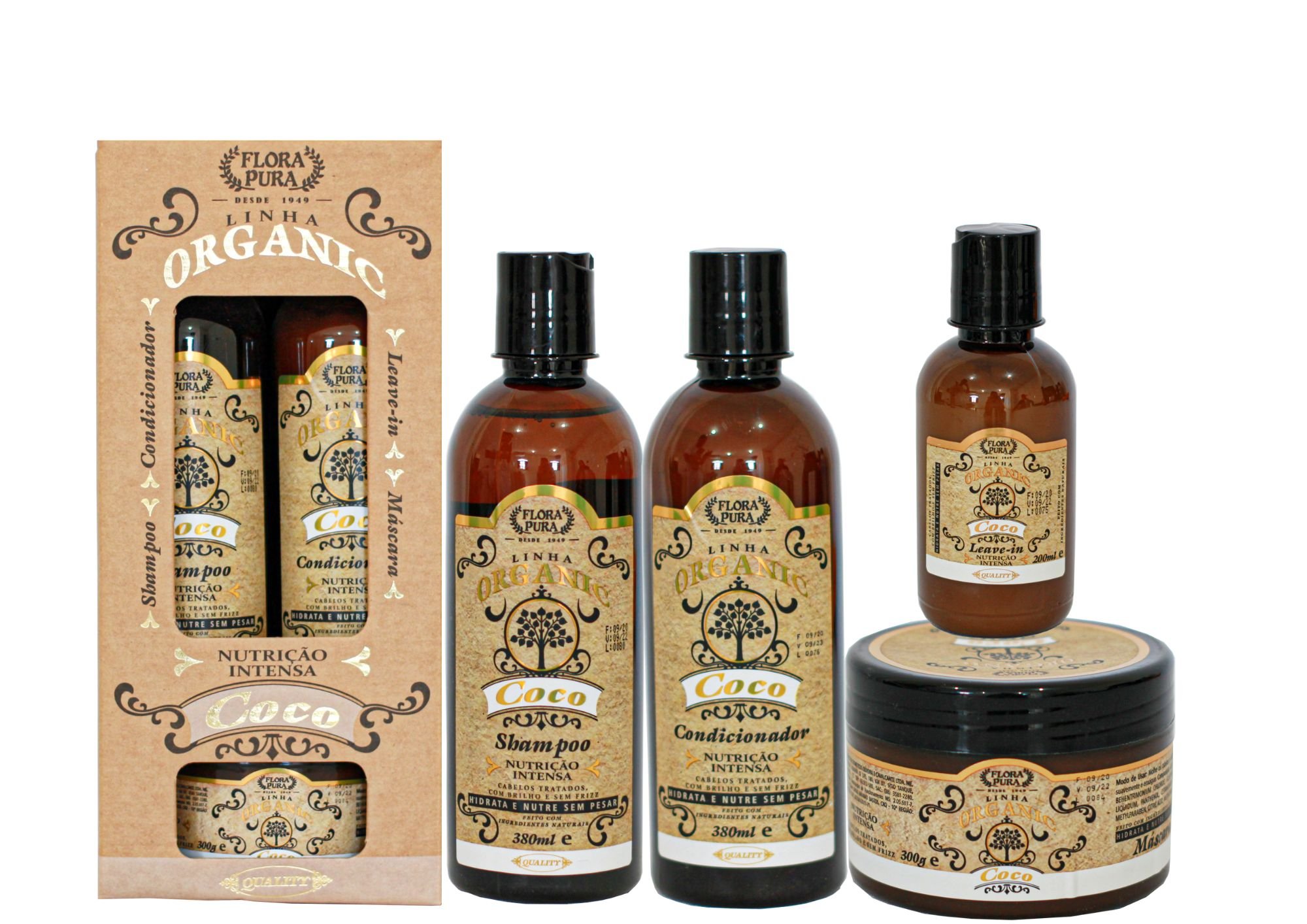 KIT ORGANIC DE COCO - NUTRIÇÃO INTENSA 1.260KG | FLORA PURA ...