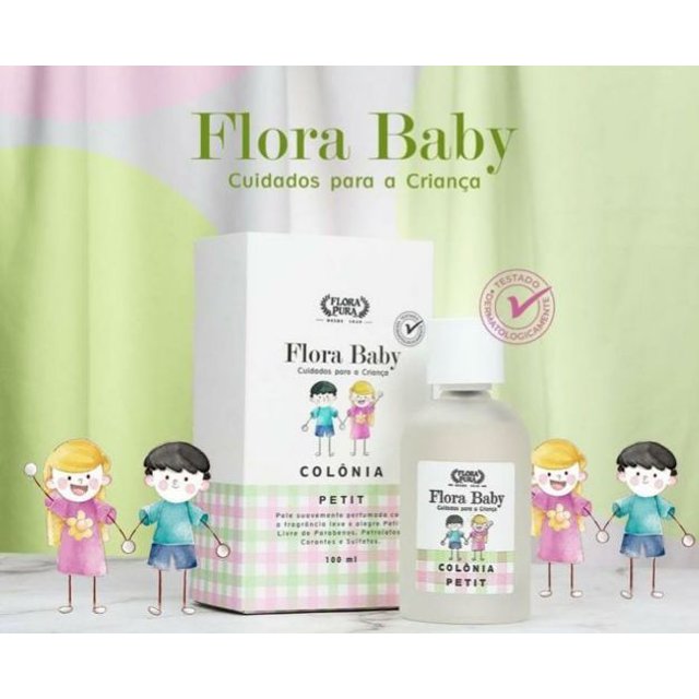 COLÔNIA FLORA BABY PETIT 100ML | FLORA PURA | DISTRIBUIDORA FLORA PURA