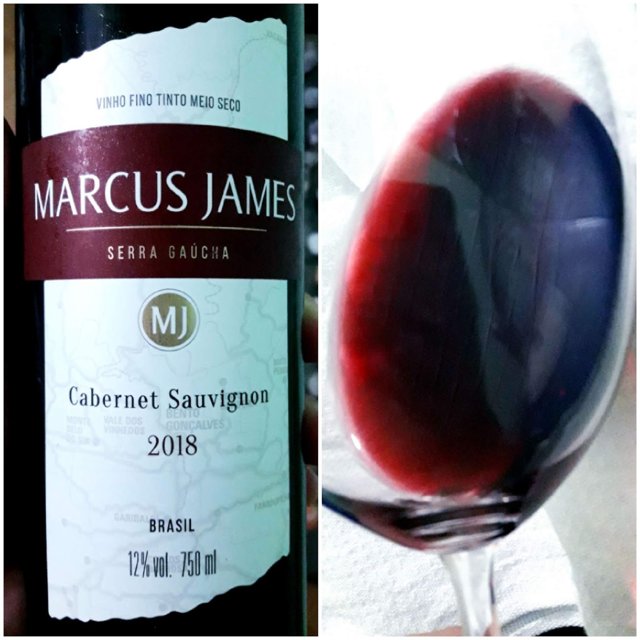 Vinho Tinto Meio Seco Cabernet Sauvignon Marcus James Reservado Aurora ...