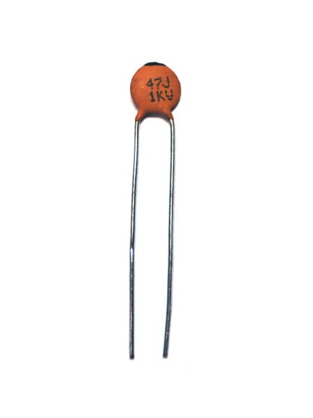 CAPACITOR CERAMICO 47PF 1KV | Erkatron Comercial Eletrônica