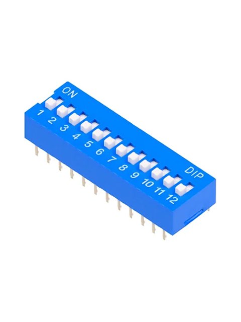 DIP SWITCH 12 VIAS 180° | Erkatron Comercial Eletrônica