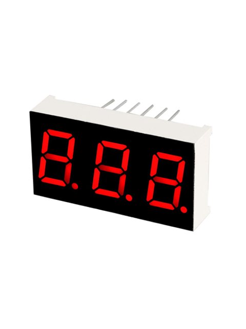 DISPLAY CATODO 7 SEGMENTOS TRIPLO SP420361K 0,36 VERMELHO | Erkatron ...