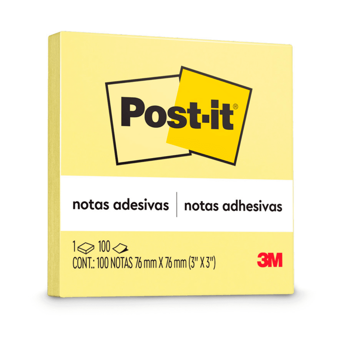 Bloco Post-it® Amarelo 76mmx76mm 90 Folhas | Koalla Papelaria