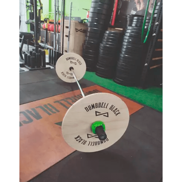 Par Anilha De Madeira Olímpica Educativa Crossfit Iniciantes | Dumbbell ...