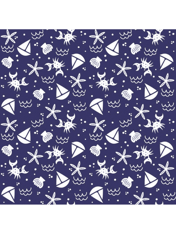 Tecido Tricoline Peripan Bahamas Náutico Fundo do Mar - 0,50 x 1,5m ...