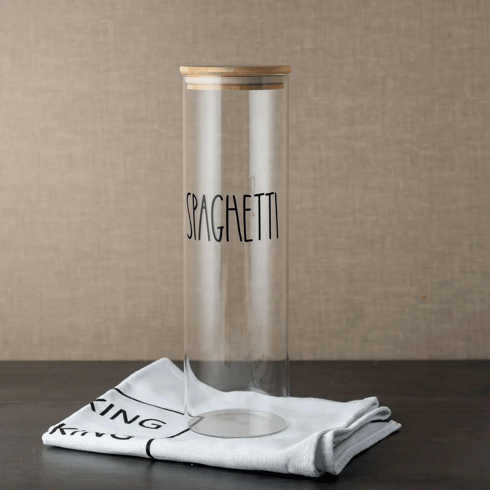 POTE HERMÉTICO VIDRO E BAMBU - SPAGHETTI | 103 store