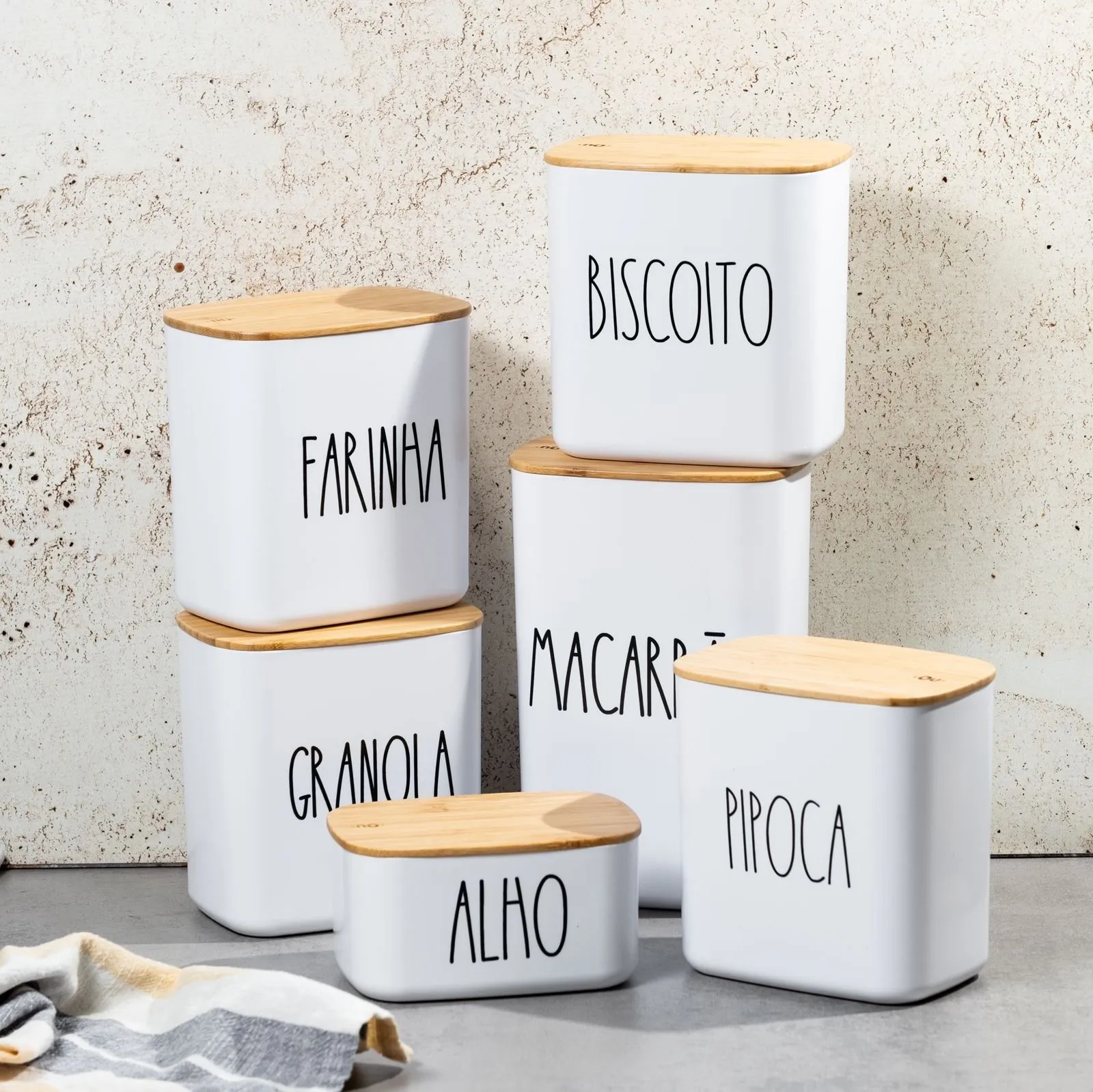 POTE HERMÉTICO WHITE E BAMBU | 103 store