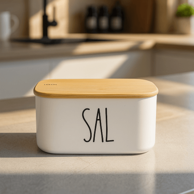 POTE HERMÉTICO WHITE E BAMBU - SAL | 103 store