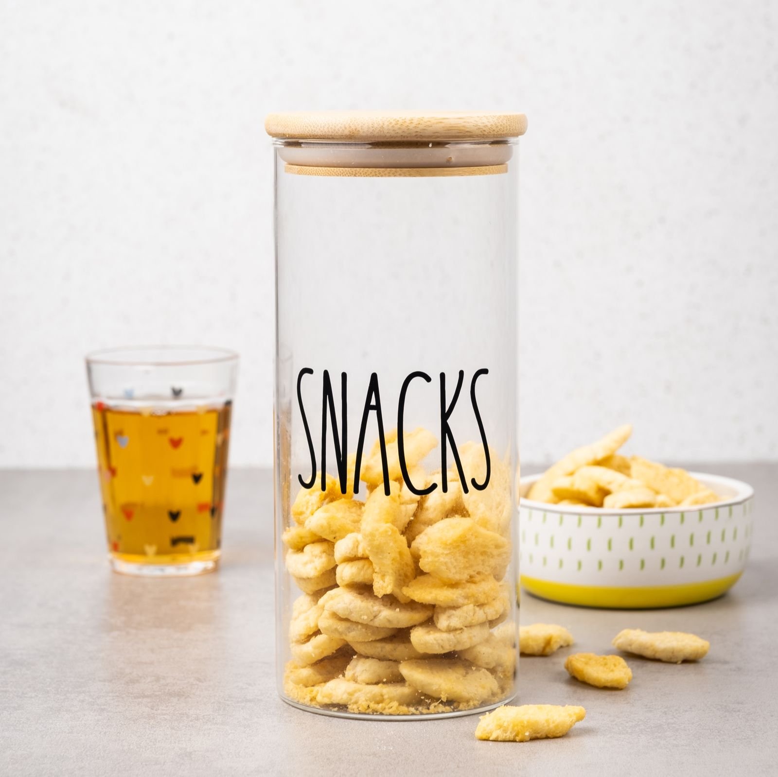 POTE HERMÉTICO VIDRO E BAMBU - SNACKS | 103 store