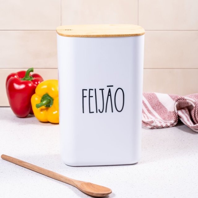 POTE HERMÉTICO WHITE E BAMBU | 103 store