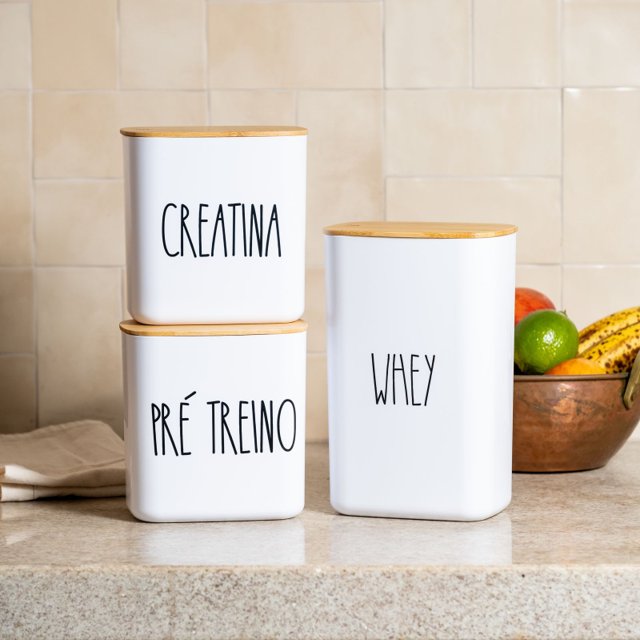 POTE HERMÉTICO WHITE E BAMBU | 103 store