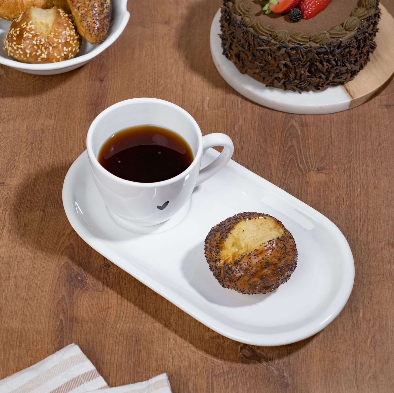 XÍCARA CHÁ + PRATO BLACK HEART | 103 store