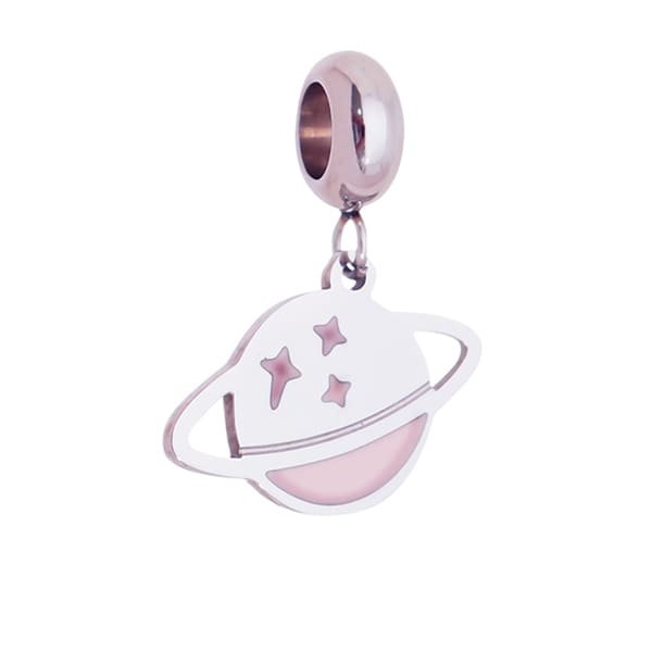 Berloque Planeta Saturno Rosa | RAHRA