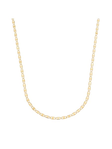 Corrente Piastrini Media 3mm Folheado a Ouro 18K 60cm | RAHRA Semijoias ...