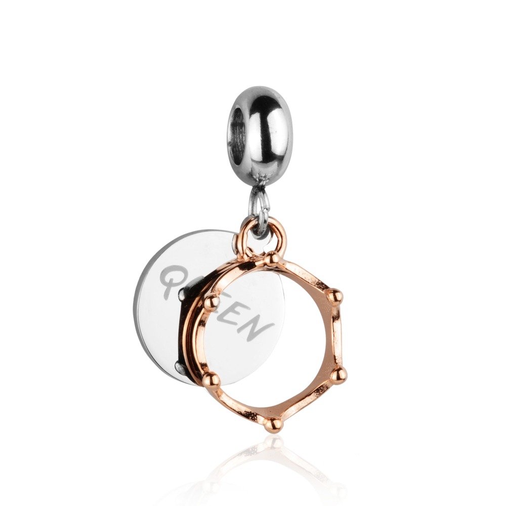 Berloque Coroa Queen Gold | RAHRA