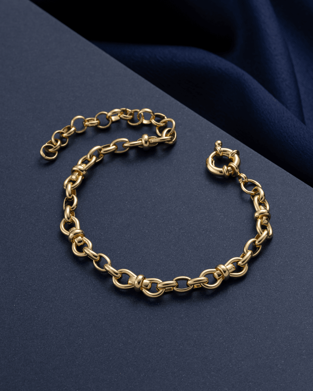 Pulseira Elo Gravata Folheado a Ouro 18K | RAHRA Semijoias Femininas