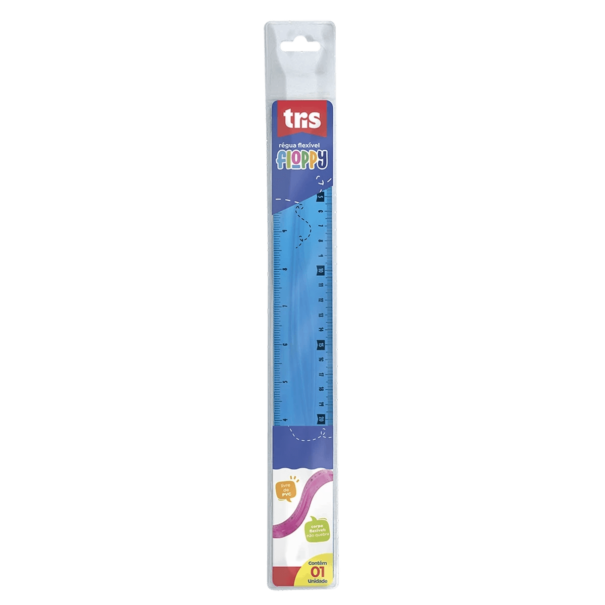 Régua Floppy Flexível 30cm TRIS | Studio Paper Papelaria Ltda