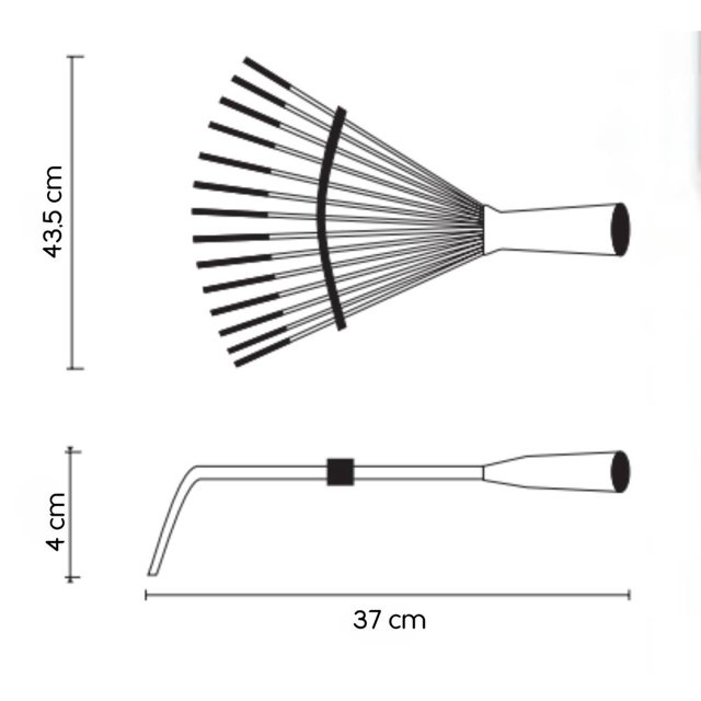 VASSOURA PARA GRAMA E JARDIM METALICA REGULAVEL 22 DENTES SEM CABO ...
