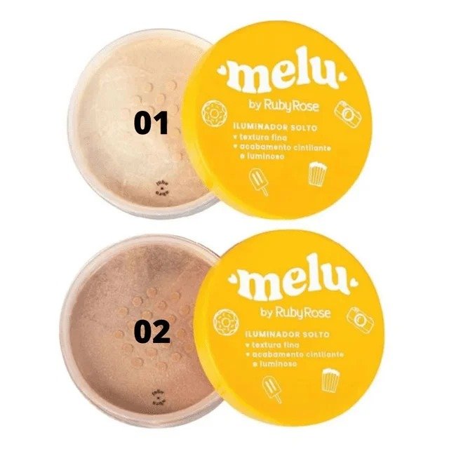 Iluminador Solto Facial Ruby Rose Linha Melu 10g | Grazi Oliver Shop