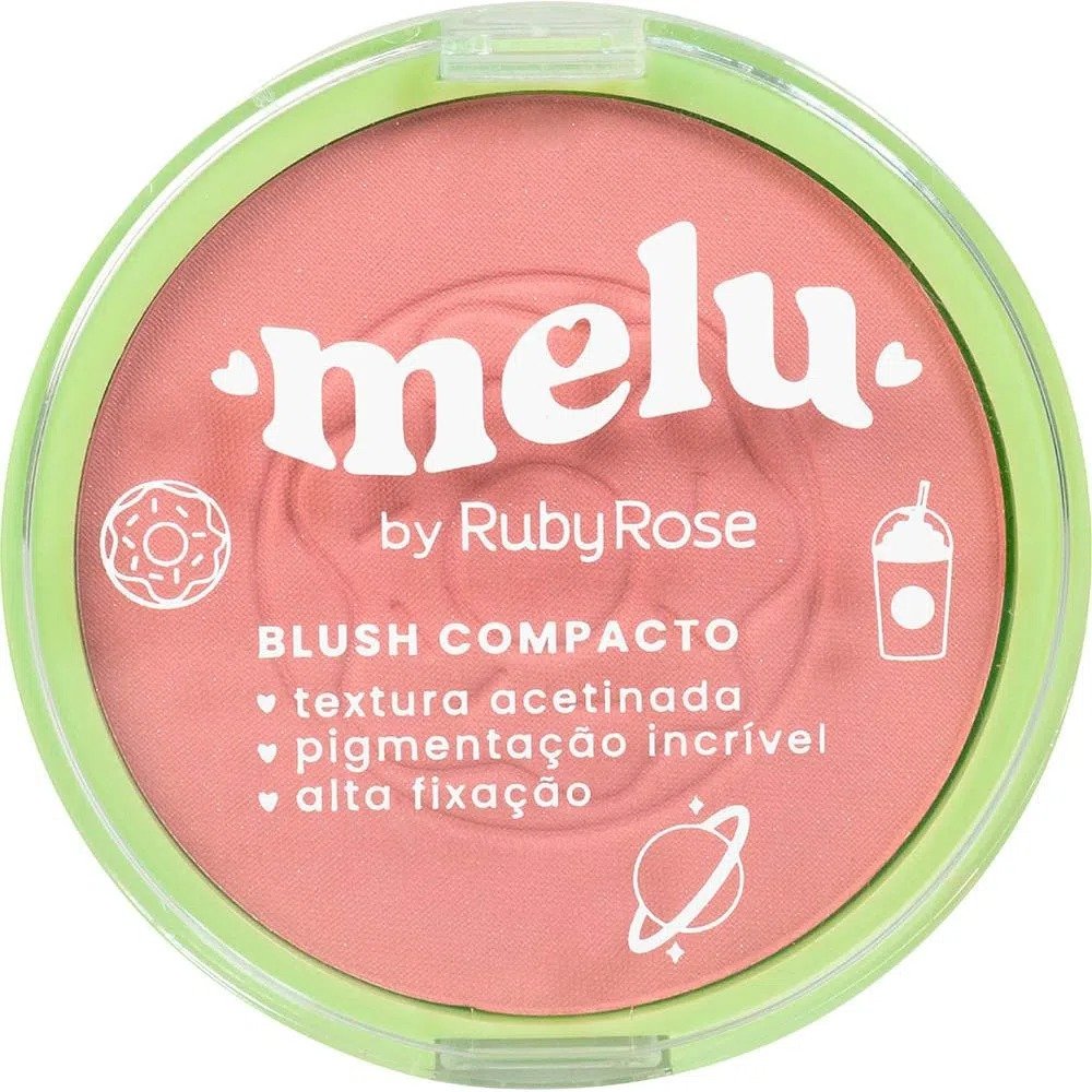 Blush Compacto Facial Ruby Rose Linha Melu 10g | Grazi Oliver Shop