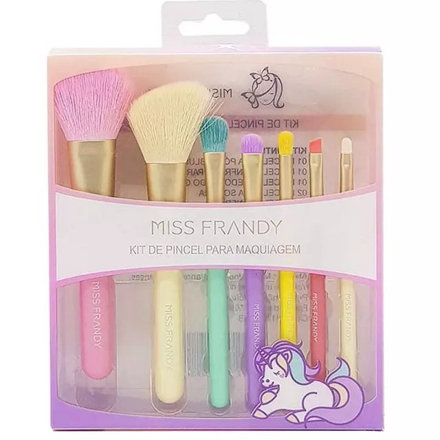 Kit 7 Pincéis Miss Frandy Unicórnio PM19-C0588 | Grazi Oliver Shop