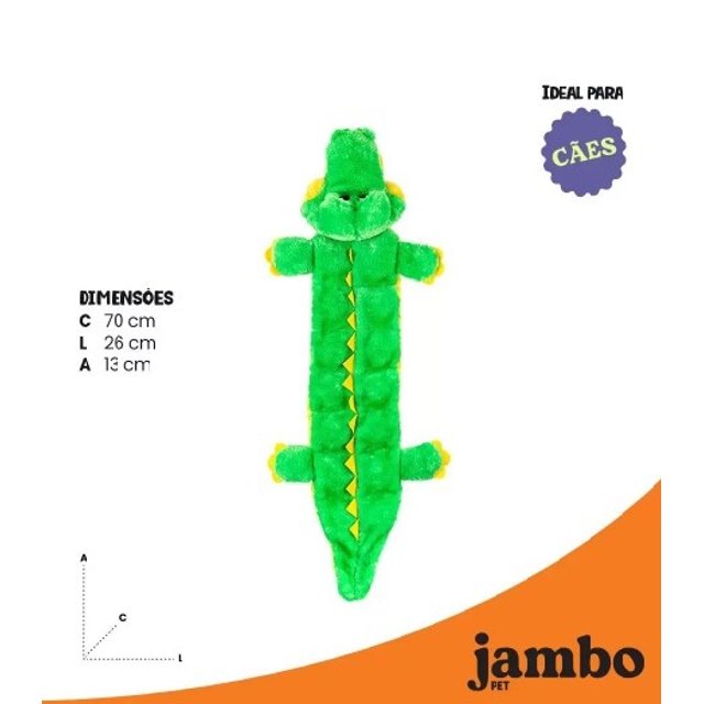 Pelúcia Jacaré Multi Squeaker Jambo | Three Pets