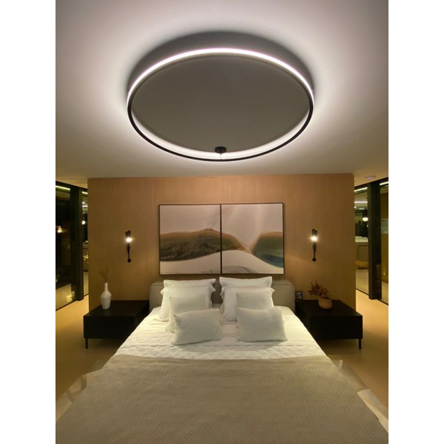 BI-12076_PENDENTE LED RING, Ø120cm, 67W, 3000K, 7540LM, DC12V, IRC90 ...