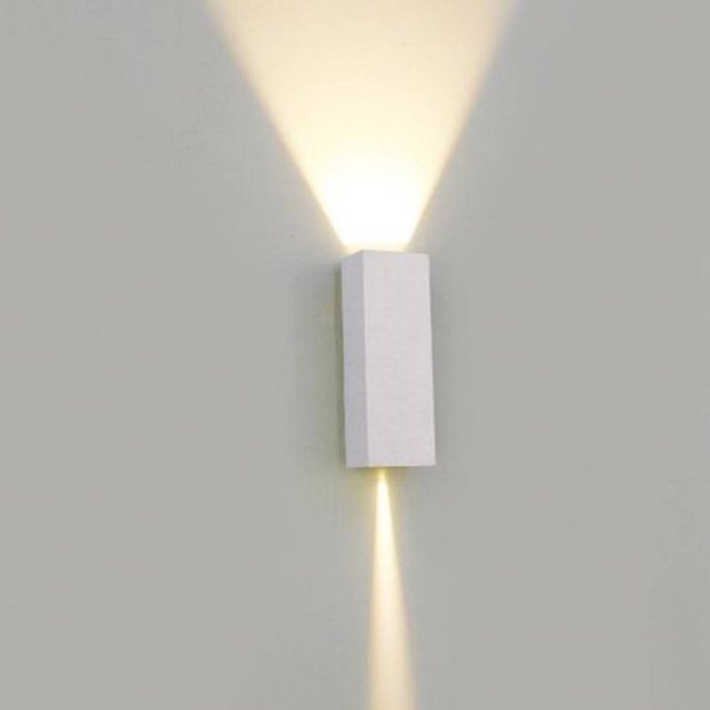 NT-4208_ARANDELA LED FACHO DUPLO TYNN, 5W, LUZ QUENTE 3000K, 300LM, IP65, 12x4.2x3cm, AC100-240V ...