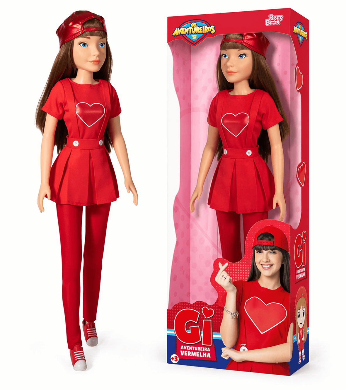 BONECA - GI AVENTUREIRA - VERMELHA - LUCCAS NETO - BABY BRINK | Mundo ...