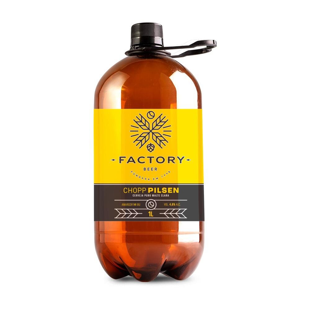 Pilsen Growler Pet 1 litro (Fardo com 6 Un.) | Factory Beer
