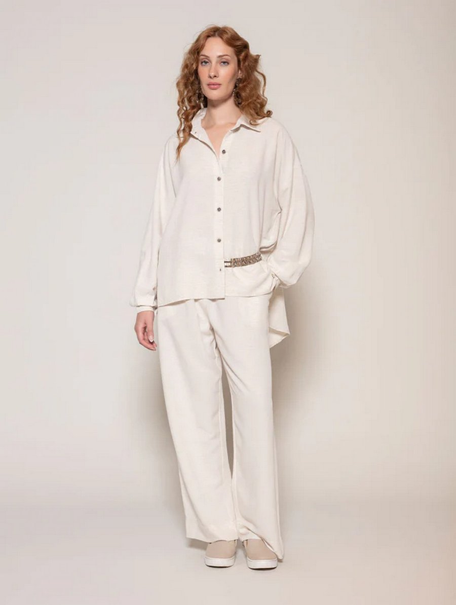 Camisa Biamar ViscoLinho Mullet Feminina - Botões e Conforto | Use Tricô