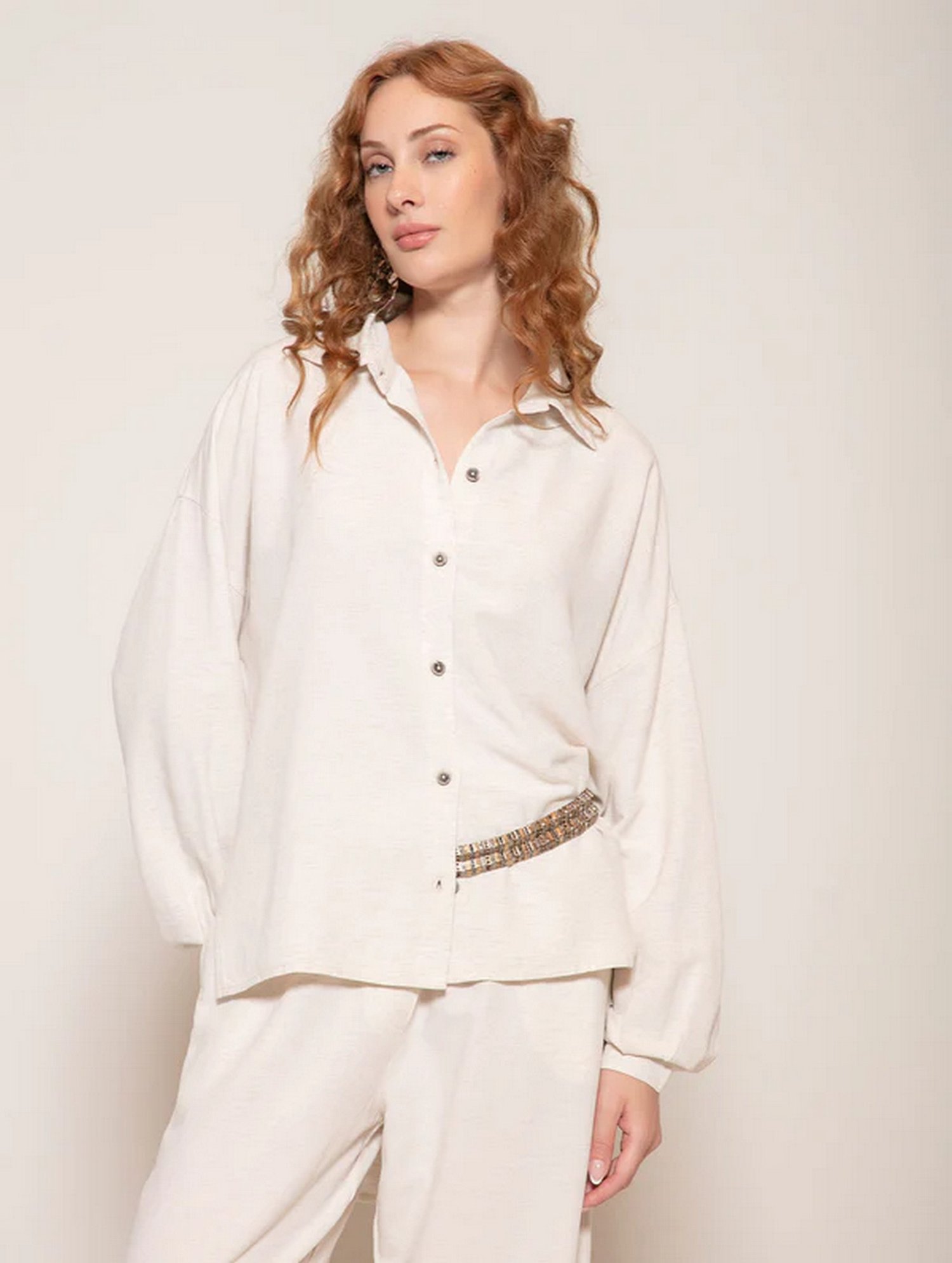 Camisa Biamar ViscoLinho Mullet Feminina - Botões e Conforto | Use Tricô