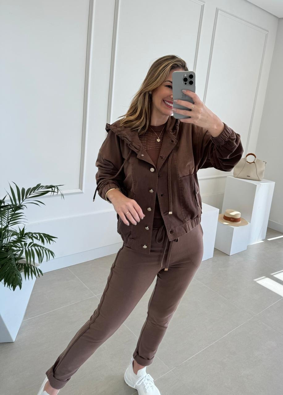 Casaco / Bomber Biamar em Moletom e Detalhes em Sarja 11283 - Tricô ...