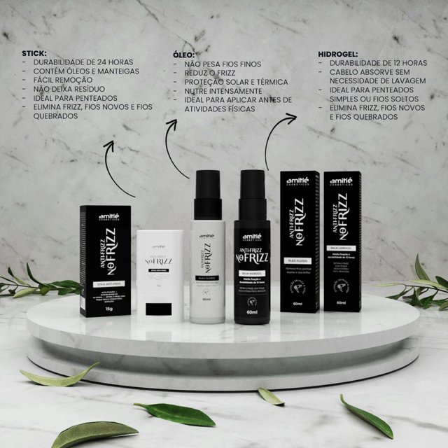 Stick Anti-Frizz No Frizz: Controle de Frizz com Alta Fixação e Fácil ...