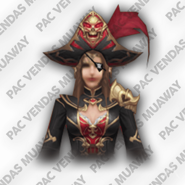 SET DARK PIRATE FEMININO + BOW (VISUAL) | PAC VENDAS MuAwaY