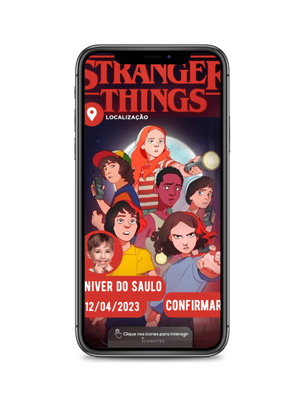 Convite Digital de Aniversário Stranger things | Iconvites