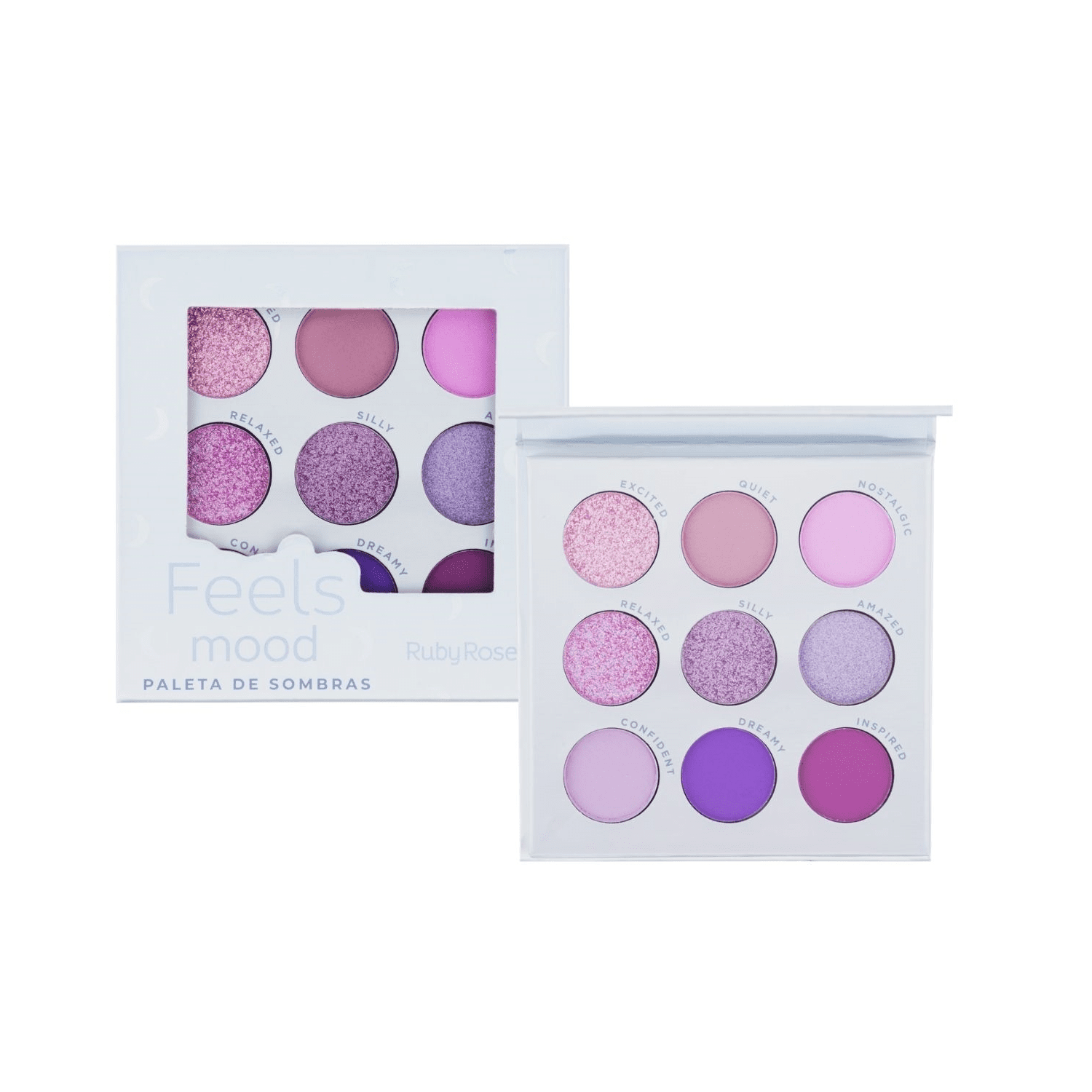 PALETA DE SOMBRAS RUBY ROSE FEELS MOOD | Look at Me Cosmetics